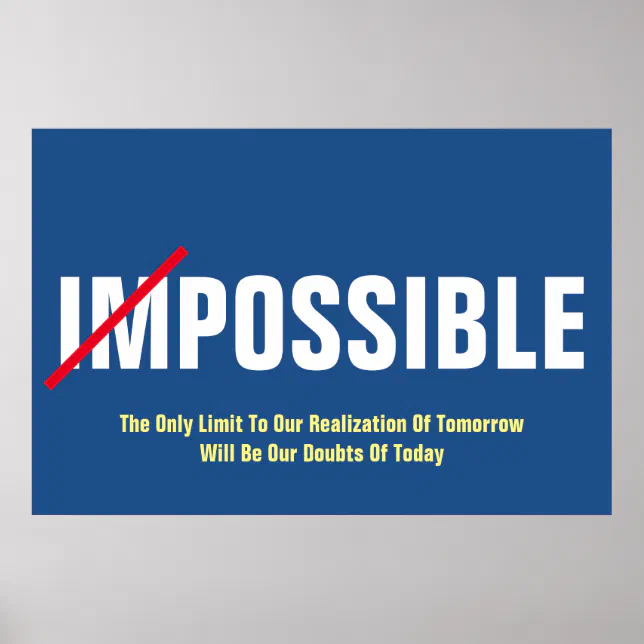 Possibilities Inspirational Positive Thinking Poster | Zazzle