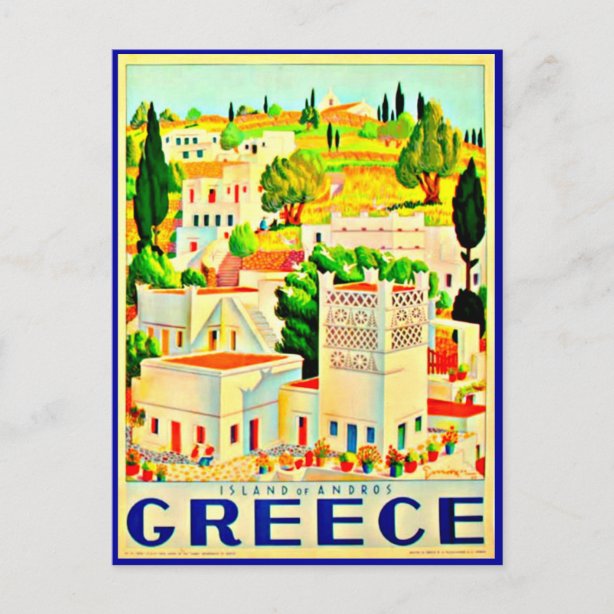 Greece Vintage Travel Postcards | Zazzle UK