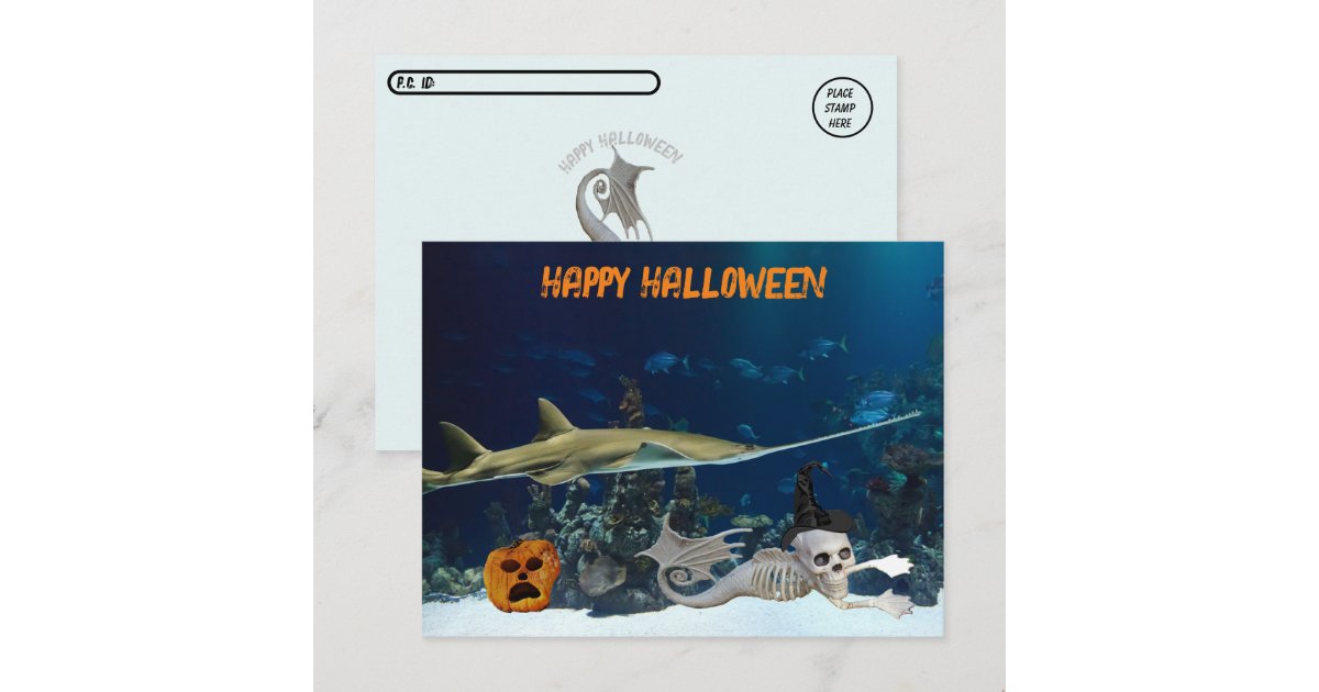 Postcrossing - Under The Sea Halloween Postcard | Zazzle