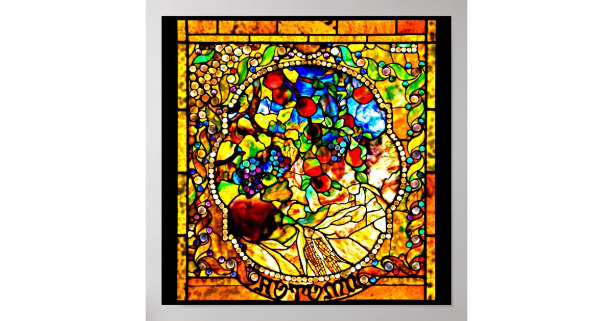 Poster-Stained Glass-Tiffany 25 Poster | Zazzle