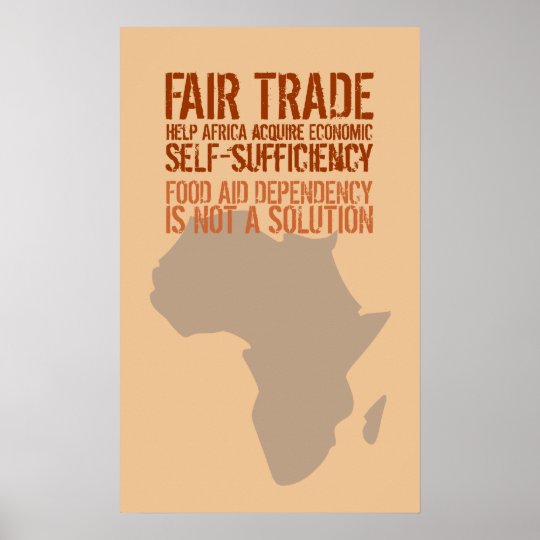 Poster with Fair Trade Message | Zazzle.co.uk