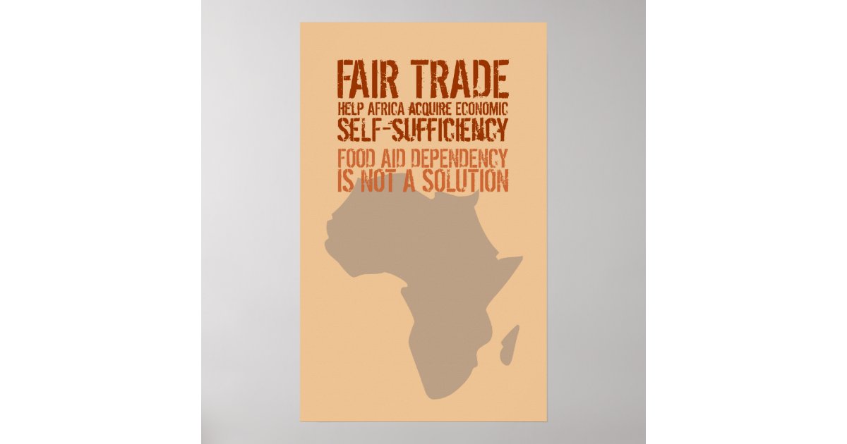 Poster with Fair Trade Message | Zazzle