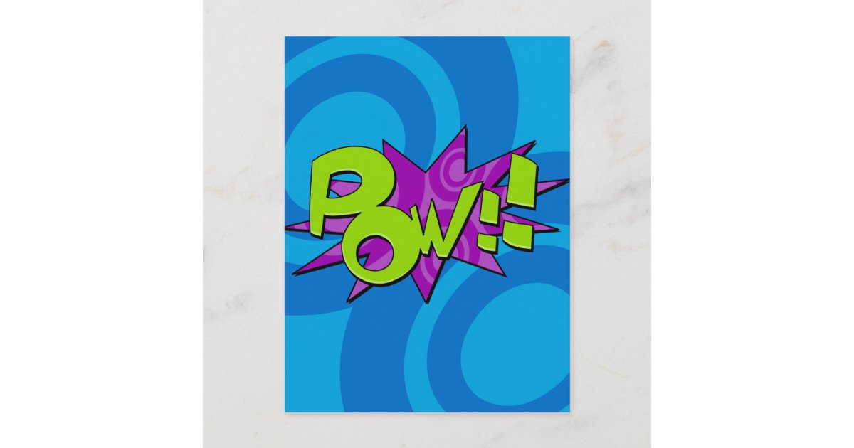 Pow Comic Book Postcard | Zazzle