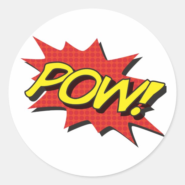 Comic Pow Stickers - 62 Results | Zazzle UK