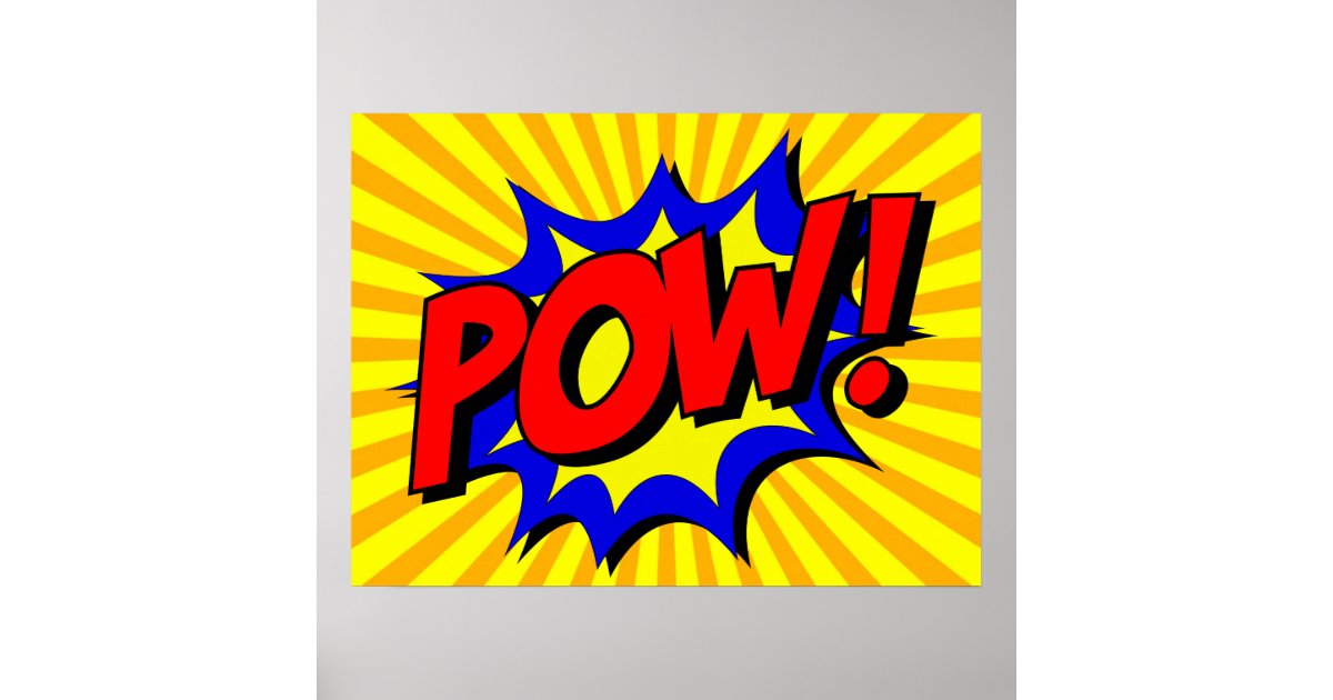 POW Comic Word Poster | Zazzle