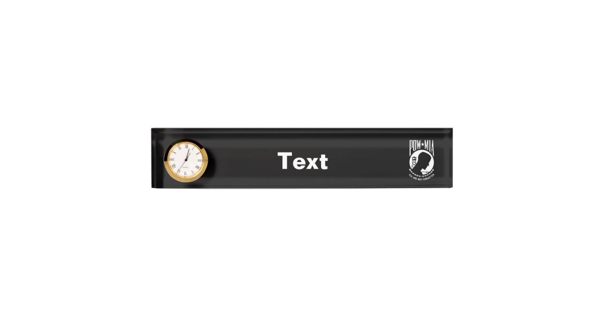 POW MIA Flag: Missing Soldiers of Vietnam War, WW2 Nameplate | Zazzle
