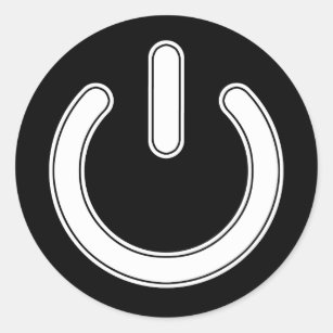Power Button Symbol Stickers & Labels | Zazzle UK