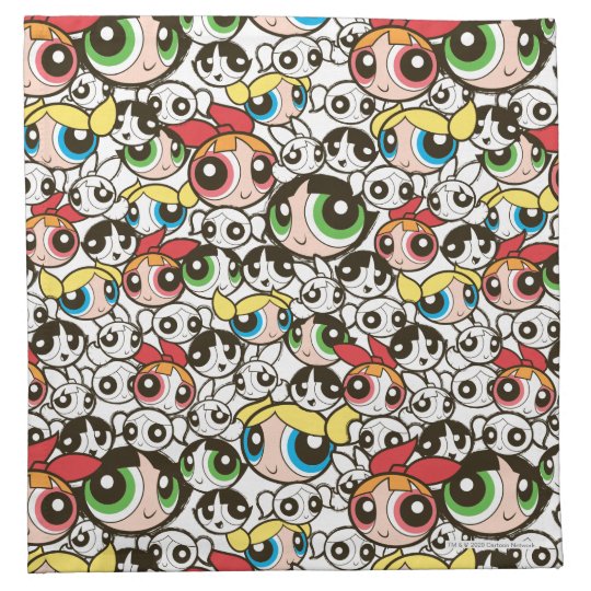 Powerpuff Girls Face Pattern Napkin | Zazzle.co.uk