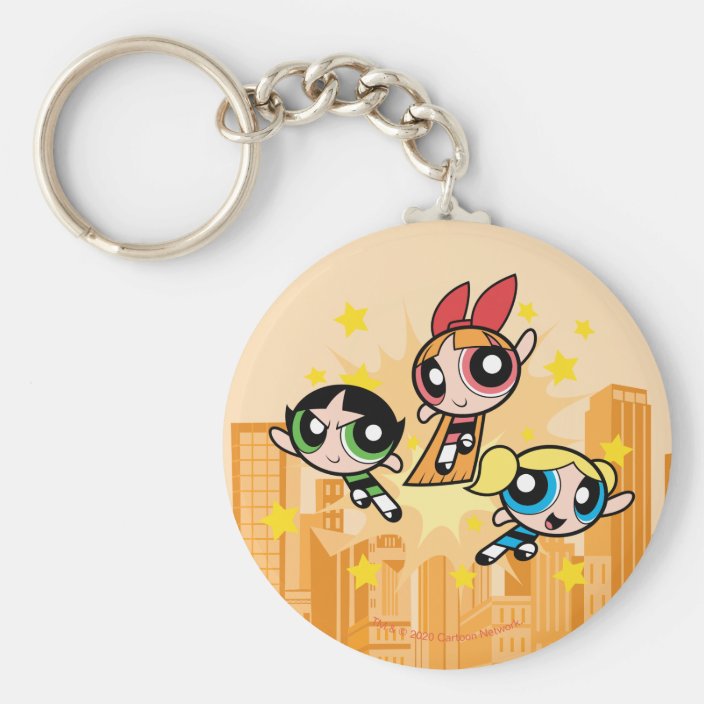 Powerpuff Girls Save The Day Key Ring | Zazzle.co.uk
