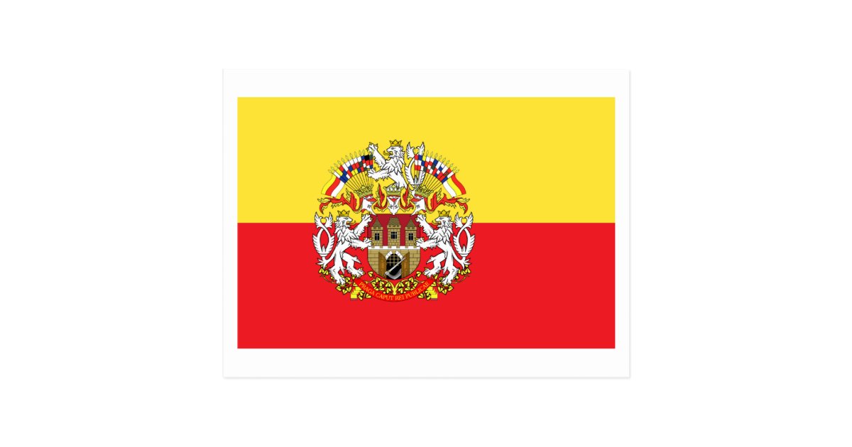 Prague Flag Postcard | Zazzle.co.uk