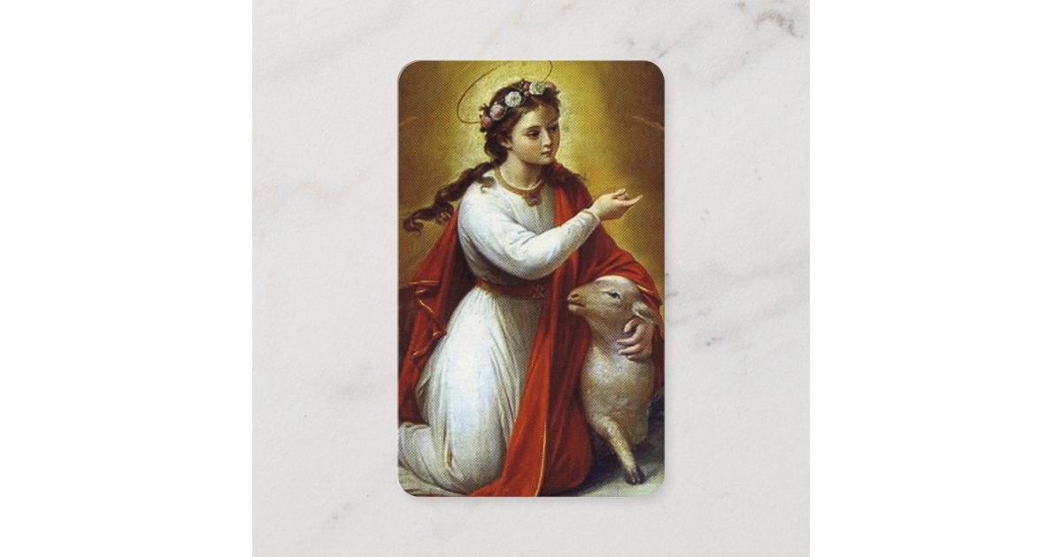 Prayer Cards | St Agnes of Rome 2 | Zazzle