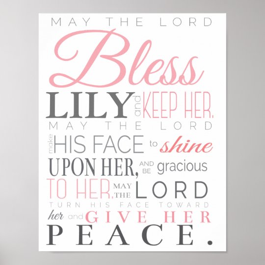 PRAYER FOR BABY GIRL POSTER | Zazzle.co.uk