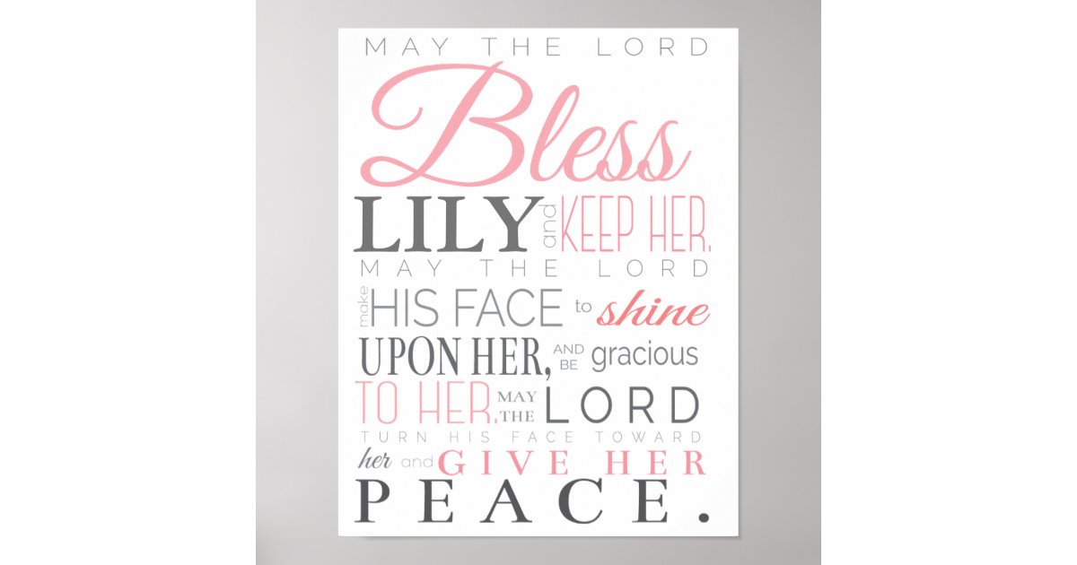 PRAYER FOR BABY GIRL POSTER | Zazzle