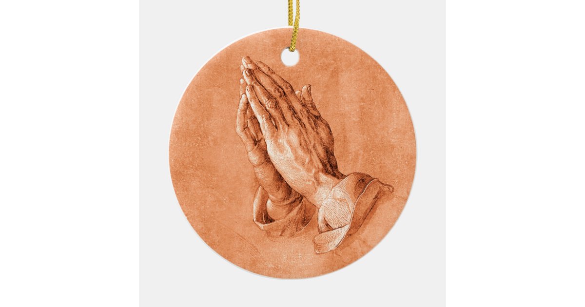 Praying Hands Ceramic Tree Decoration | Zazzle