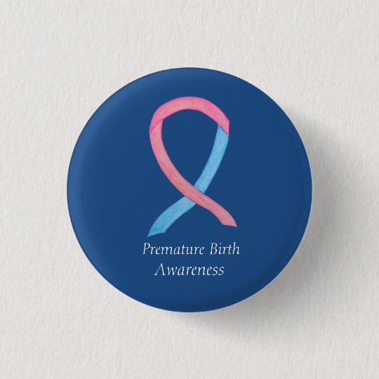 Premature Birth Awareness Ribbon Custom Pin | Zazzle.co.uk