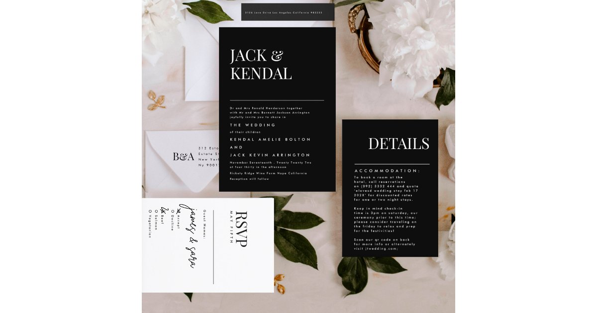 Premium Elegant | Editable Names Wedding Invitation | Zazzle