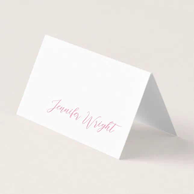 Premium Pearl Professional Minimalist Calligraphy Business Card | Zazzle