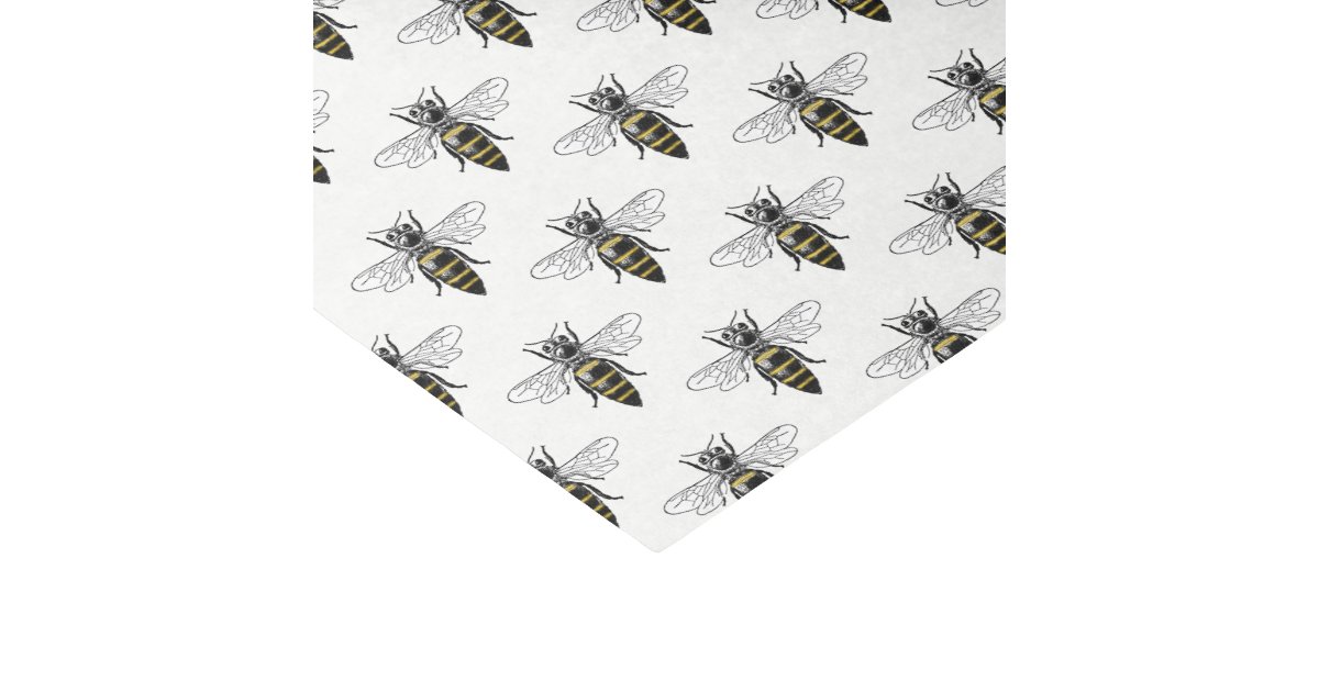 Preppy Heraldic Vintage Bee #2 Coat of Arms C Lg Tissue Paper | Zazzle