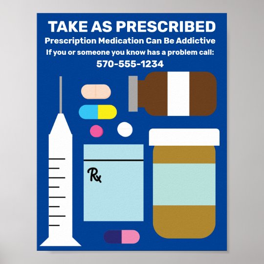 Prescription Drug Abuse Awareness Poster | Zazzle.co.uk
