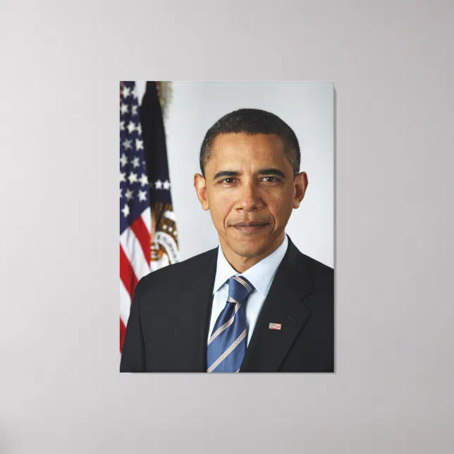 President Barack Obama First Term Offical Portrait Canvas Print | Zazzle