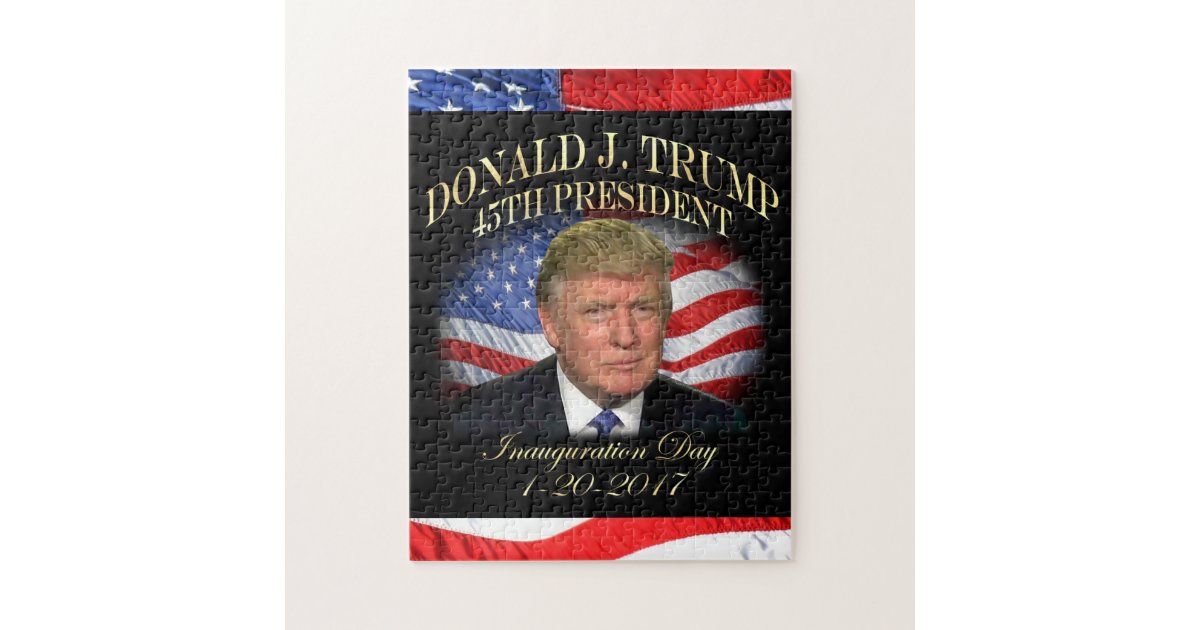 President Donald Trump Inauguration Commemorative Jigsaw Puzzle | Zazzle