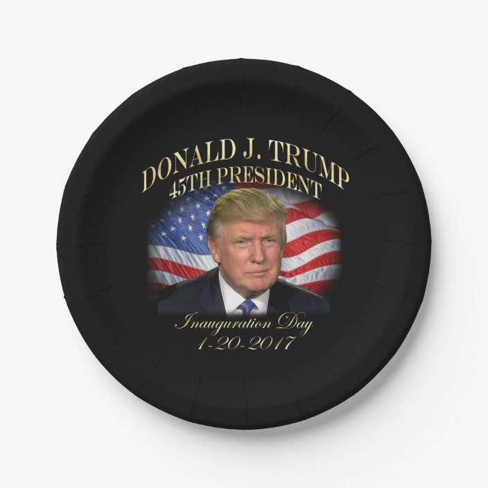 President Donald Trump Inauguration Commemorative Paper Plate | Zazzle ...