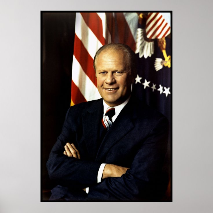 President Gerald Ford Portrait Poster | Zazzle