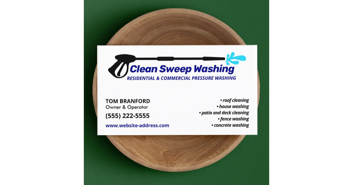 Pressure Washing Power Wash House Cleaning Business Card | Zazzle