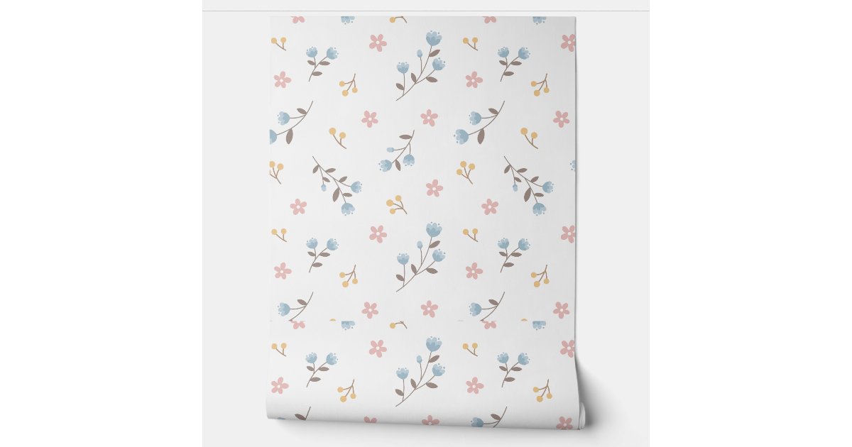 Pretty Flower Pattern Wallpaper | Zazzle