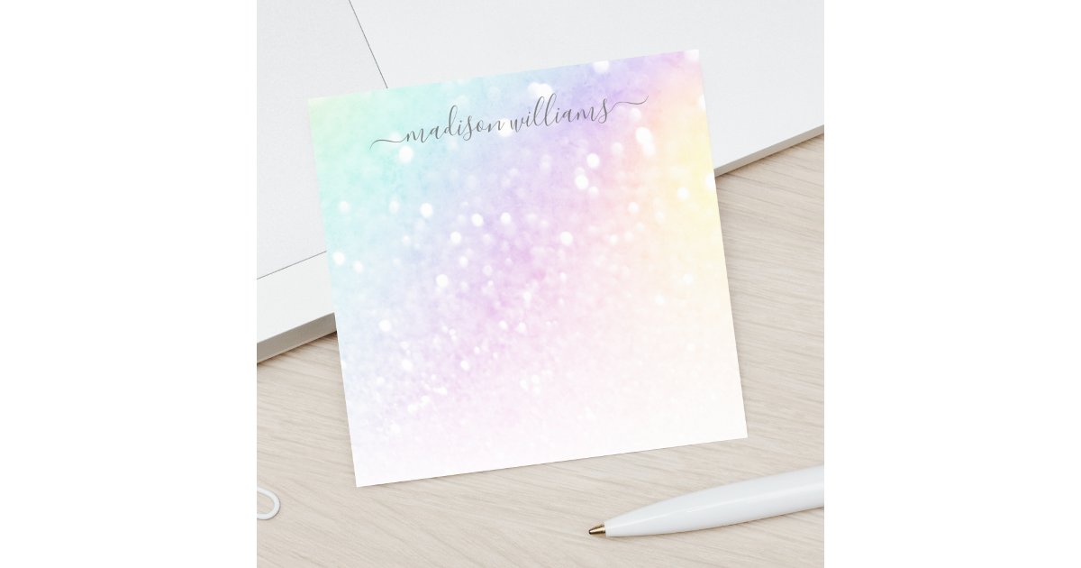 Pretty Holographic Glitter Girly Glamourous Post-it Notes | Zazzle