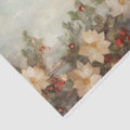 Pretty Winter Flowers and Berries Christmas Tissue Paper | Zazzle