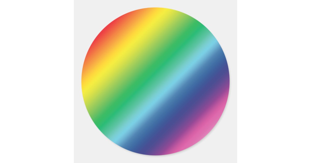 Pride lgbtq lgbt rainbow colours pattern classic round sticker | Zazzle