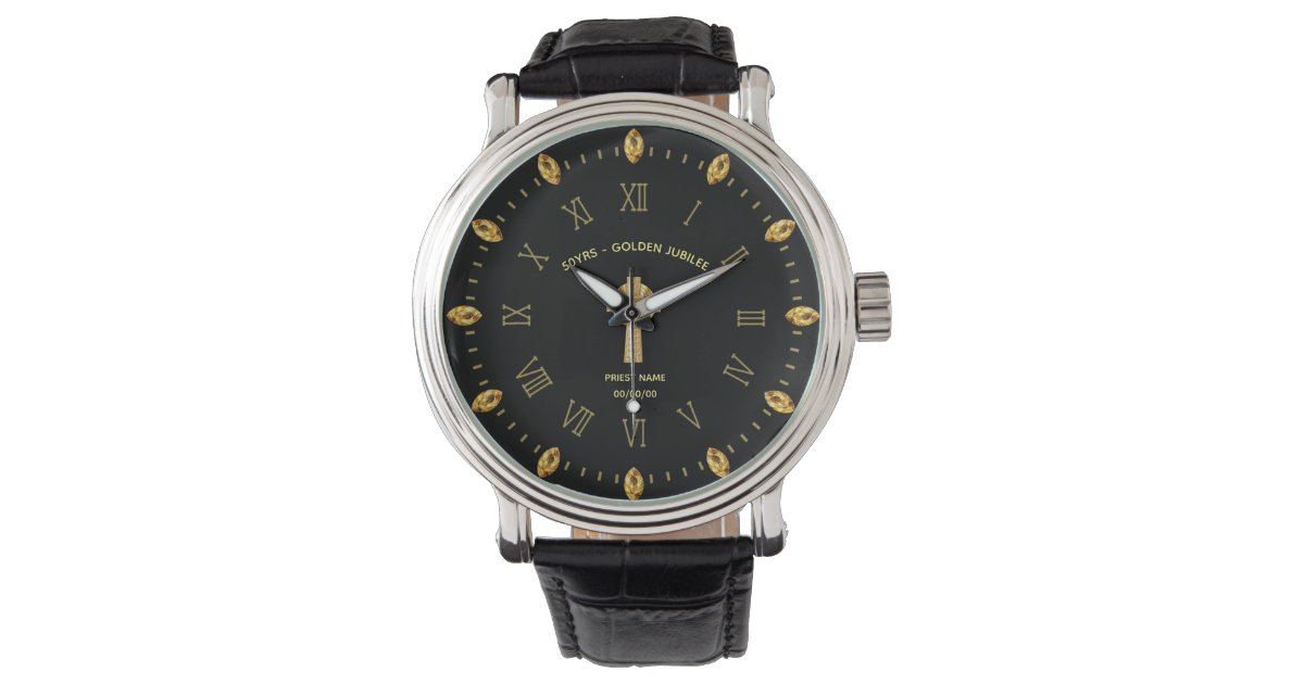 PRIEST 50th Golden Jubilee Priesthood Catholic Watch | Zazzle