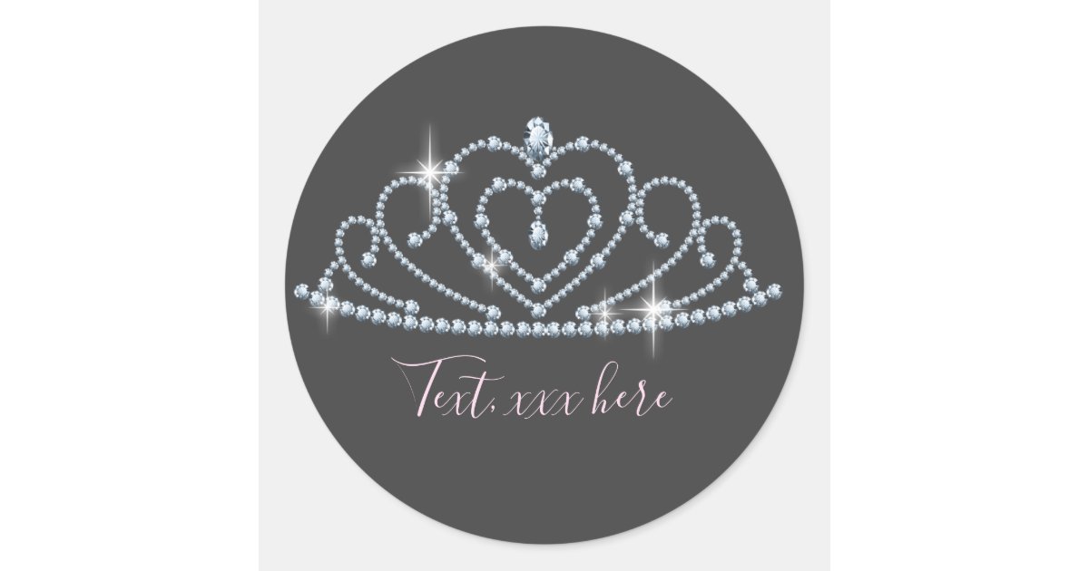 princess, crown, glitter crown, stickers | Zazzle
