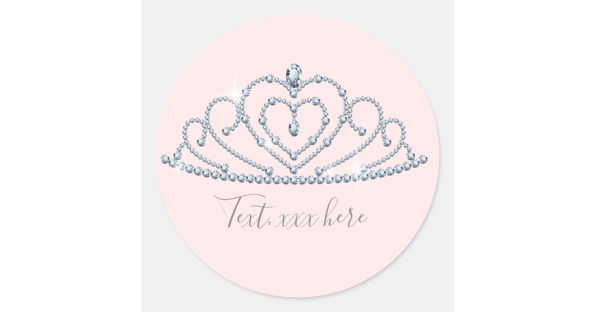 princess, crown, glitter crown, stickers | Zazzle