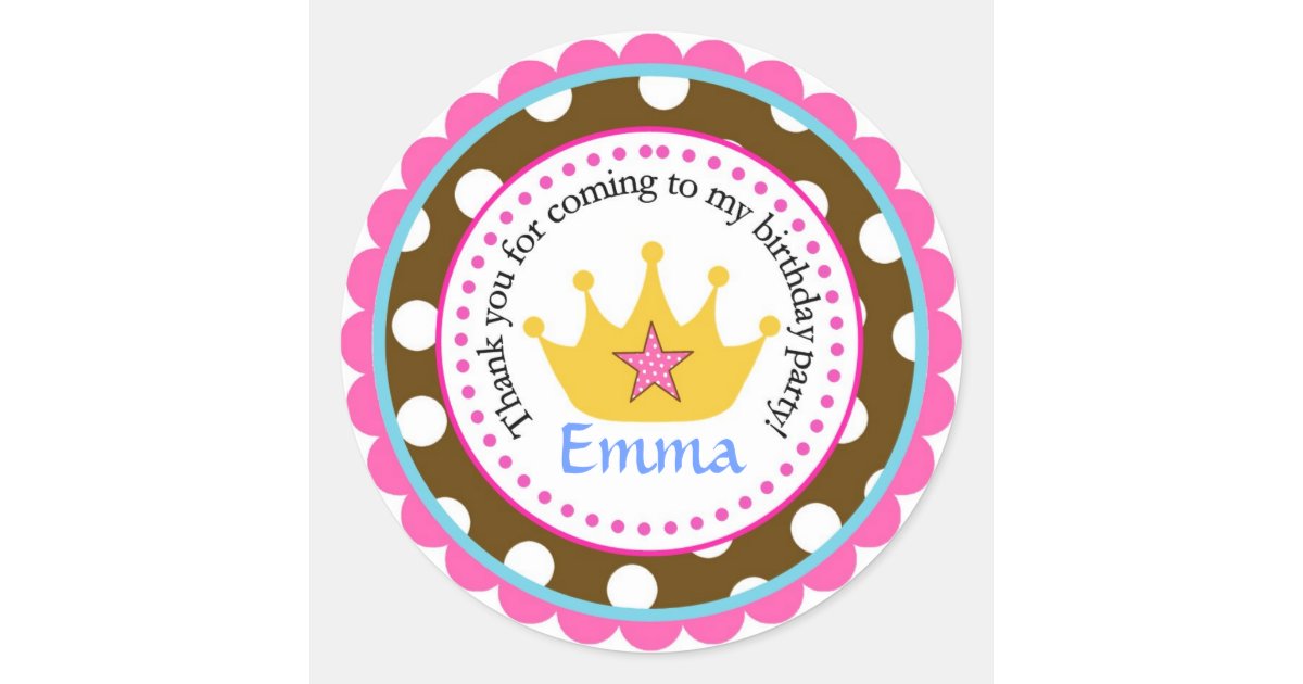 Princess Crown Labels | Zazzle