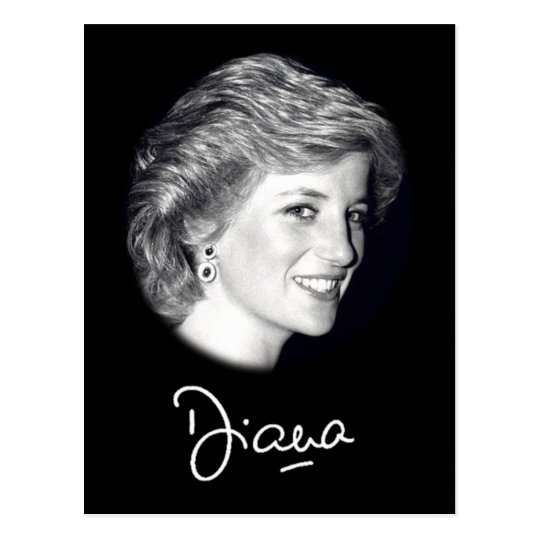 Princess Diana autograph Postcard | Zazzle.co.uk