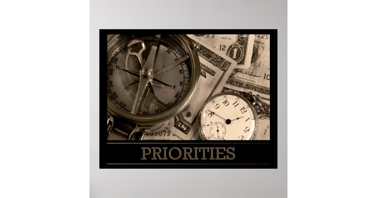 Priorities Poster | Zazzle