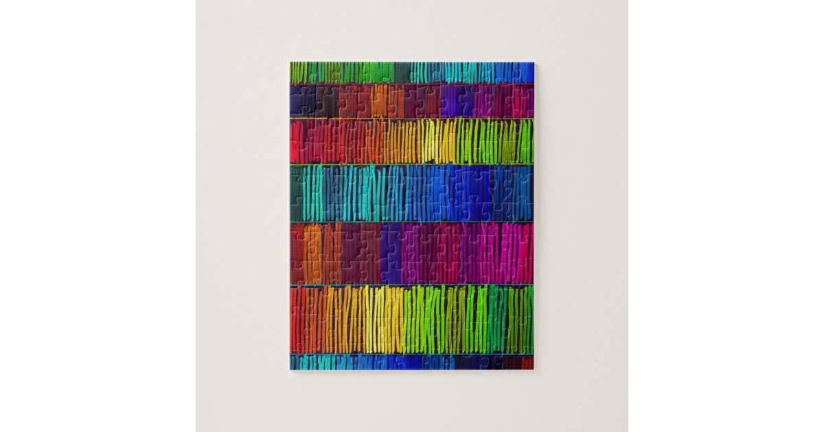 Prismatic Rainbow Reverse Jigsaw Puzzle | Zazzle