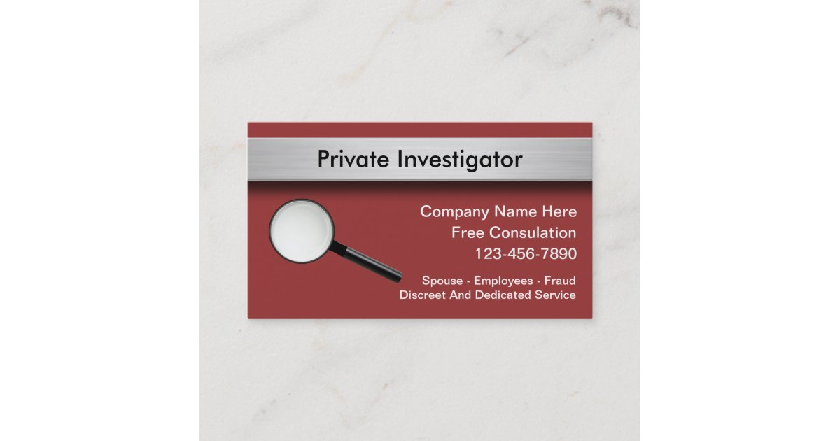 Private Investigator Business Cards | Zazzle