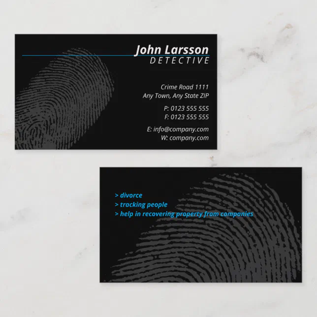 Private Investigator | Detective Business Card | Zazzle
