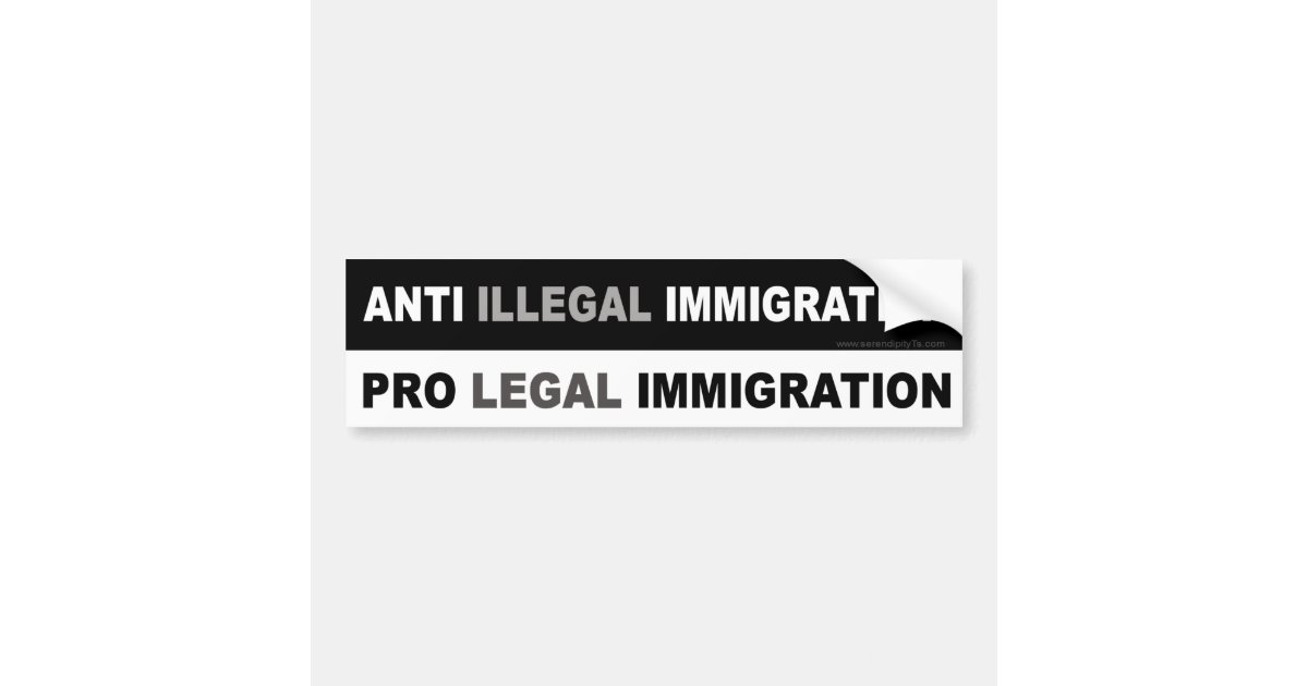 Pro LEGAL Immigration Bumper Sticker | Zazzle
