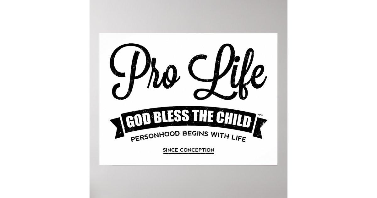 Pro Life Poster | Zazzle