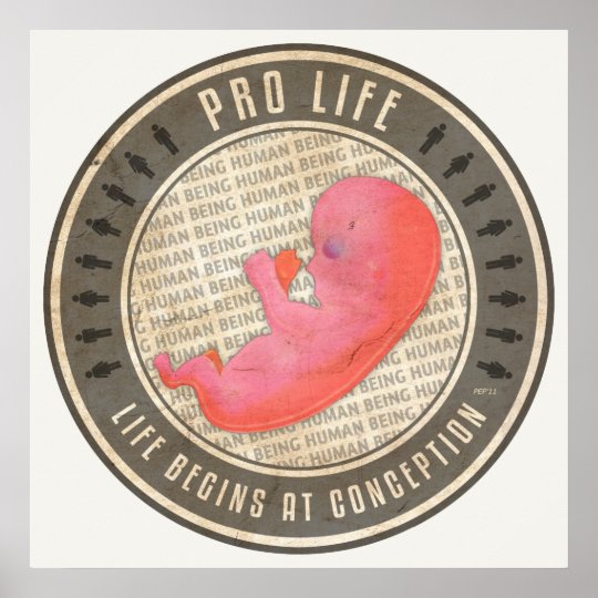Pro Life Poster | Zazzle.co.uk