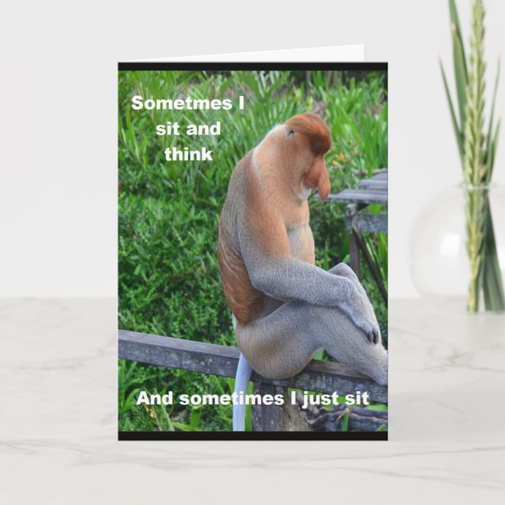 Proboscis Monkey - Retirement Card | Zazzle