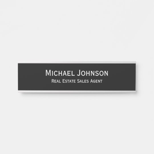 Professional Business Office Name Title Modern Door Sign | Zazzle.co.uk