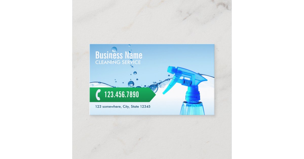 Professional Cleaning Service Business Card | Zazzle