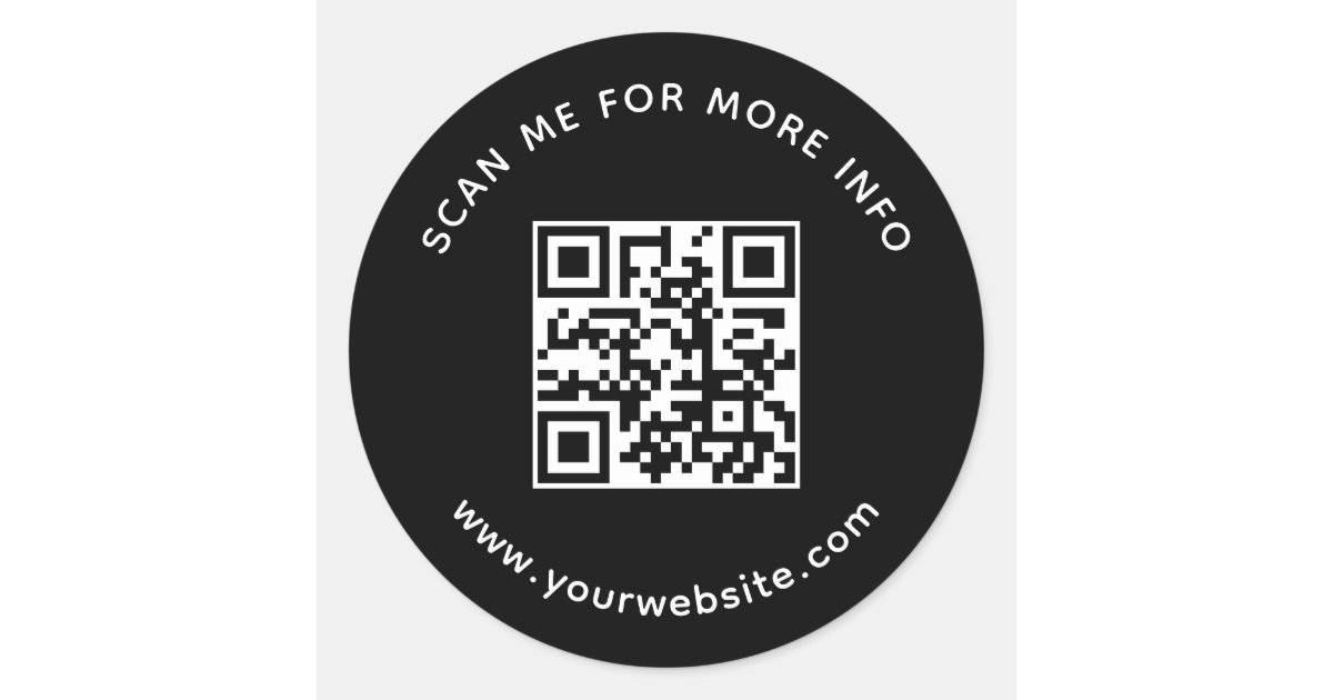 Professional Company QR Code Scan Me For More Info Classic Round ...