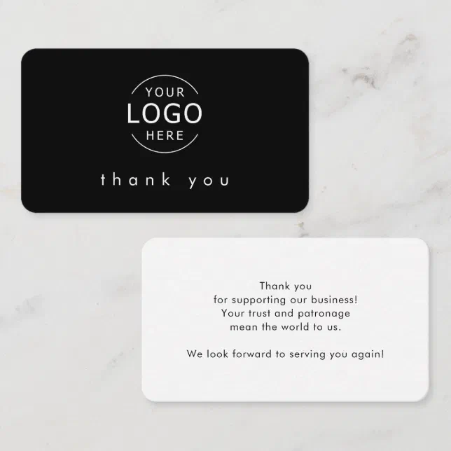 Professional Corporate Business Thank You Card | Zazzle