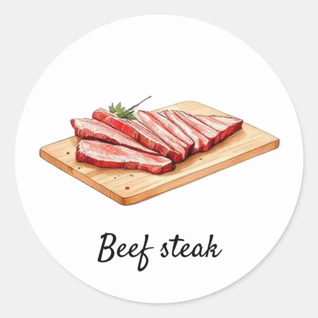 Professional Custom Beef steak Wedding Meal Choice Classic Round ...